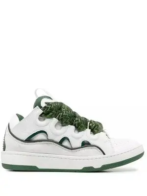 LANVIN Curb Panelled Lace-up Sneakers