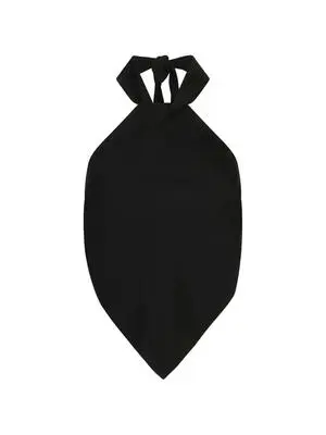 Rabanne Halterneck Handkerchief-hem Top - Black