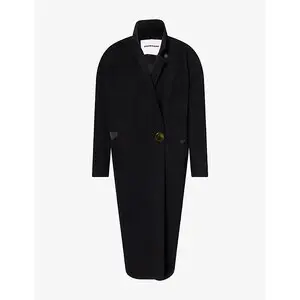 DARKPARK Magda Sartorial Longline Cashmere And Wool Coat - Black