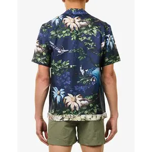 Orlebar Brown Maitan Printed Short-sleeve Silk Shirt