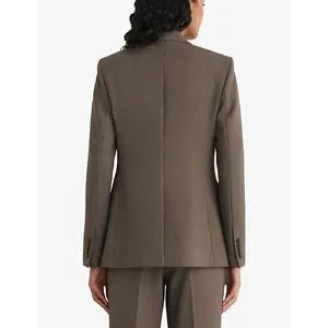REISS Gabi Puppytooth Stretch-woven Blazer