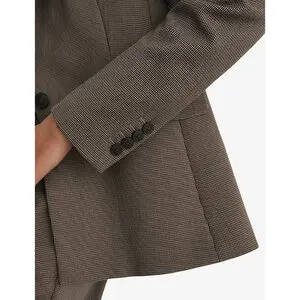 REISS Gabi Puppytooth Stretch-woven Blazer