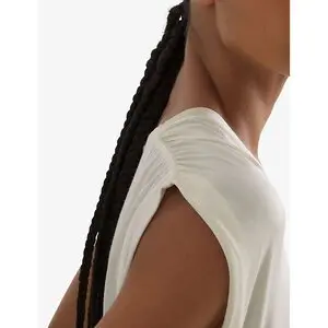 REISS Renita V-neck Silk-blend Top