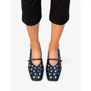 ALOHAS Sway Studded Leather Ballet Flats
