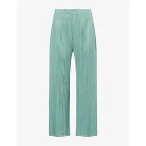 Issey Miyake Pleated Ankle-crop Knitted Trousers