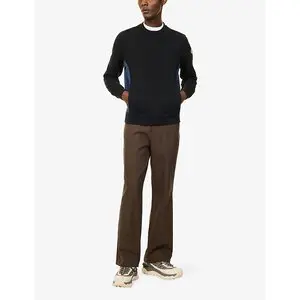 Moncler Contrast Crewneck Cotton-jersey Jumper