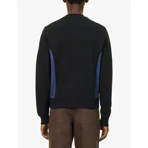 Moncler Contrast Crewneck Cotton-jersey Jumper