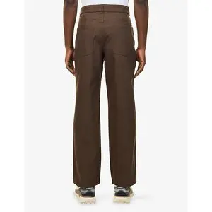 Moncler Gabardine Straight-leg Cotton Trousers