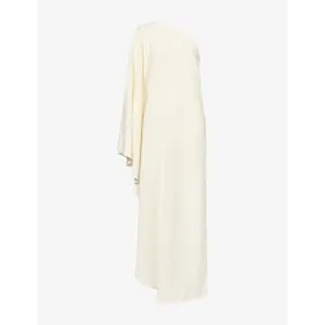 TALLER MARMO Florinda Asymmetric Cape Midi Dress - Latte