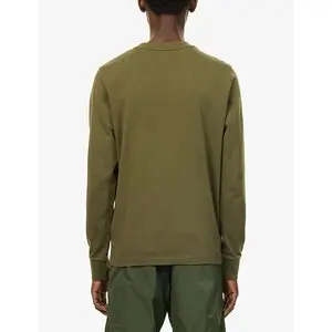 Moncler Scribble Logo-print Long-sleeve Cotton T-shirt