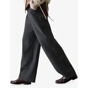 Whistles High-rise Straight-leg Stretch-woven Trousers