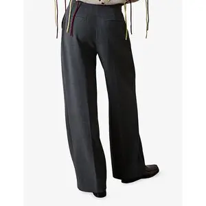 Whistles High-rise Straight-leg Stretch-woven Trousers