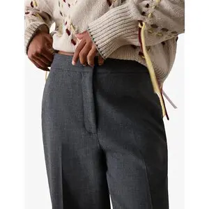 Whistles High-rise Straight-leg Stretch-woven Trousers