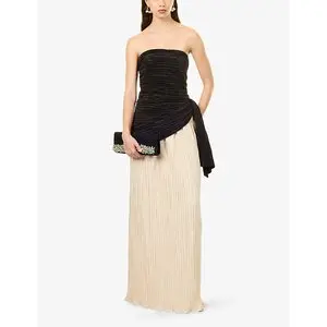 Simkhai Laia Strapless Satin Maxi Dress