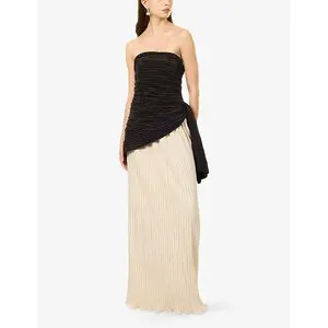 Simkhai Laia Strapless Satin Maxi Dress