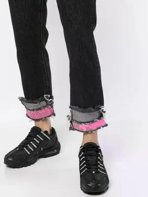 Facetasm Cropped Patchwork Jeans
