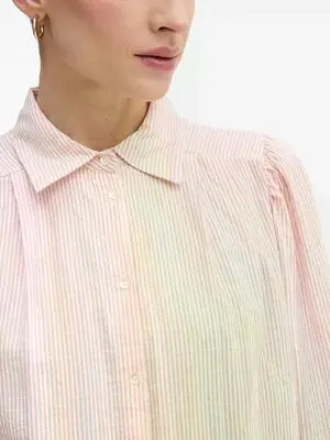 MOS MOSH Striped Embroidered Shirt