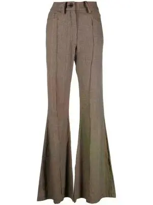 BARBARA BOLOGNA Checked Flared Trousers