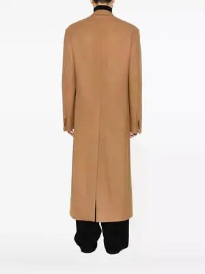 SPINA Double-breasted Layered-hood Coat
