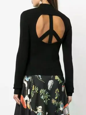 Monse Peace Sign Mock-neck Cashmere Jumper