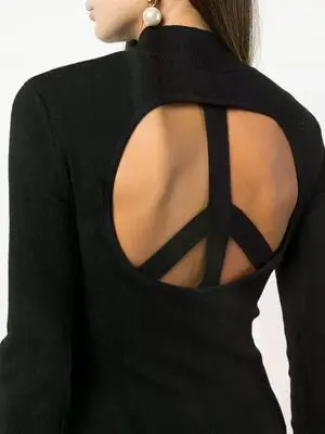 Monse Peace Sign Mock-neck Cashmere Jumper