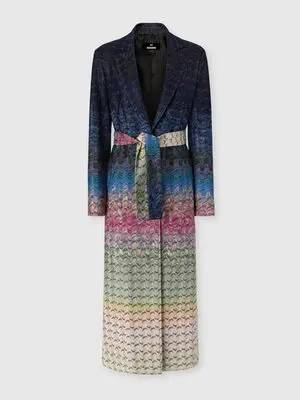 Missoni Viscose Lamé Duster Coat With Belt