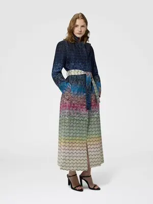 Missoni Viscose Lamé Duster Coat With Belt