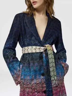 Missoni Viscose Lamé Duster Coat With Belt