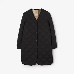 Burberry Quilted Nylon Ashfields Coat With Detachable Gilet