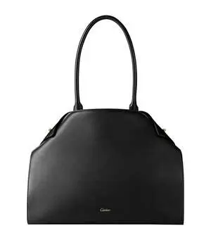 Cartier Leather Clash Tote Bag - Black