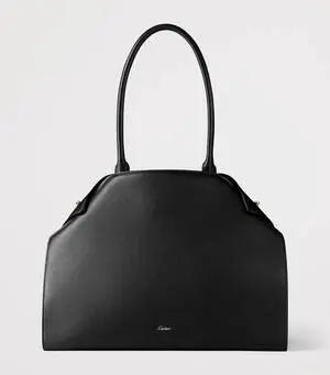Cartier Leather Clash Tote Bag - Black