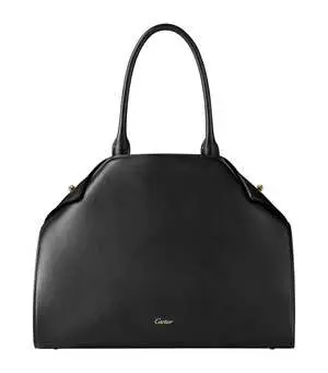 Cartier Small Leather Clash Tote Bag - Black