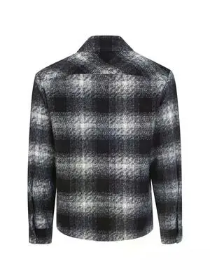 Moncler Check Zip-up Shirt Jacket