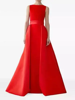 Carolina Herrera Sleeveless V-neck Maxi Dress