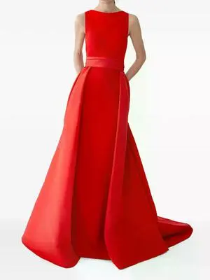 Carolina Herrera Sleeveless V-neck Maxi Dress