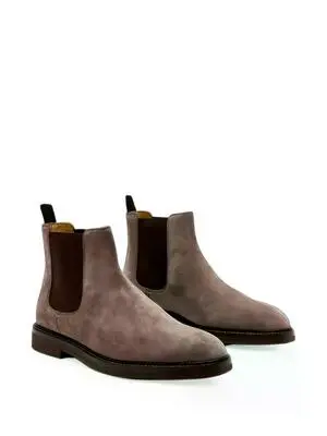 Brunello Cucinelli Suede Chelsea Boots In Brown