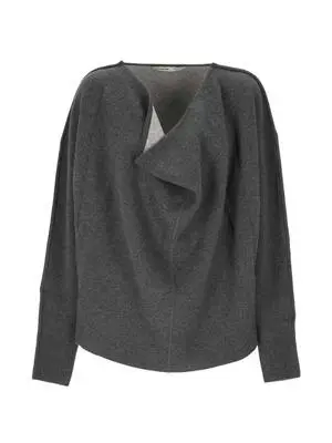 Carven Draped Long-sleeve Sweater