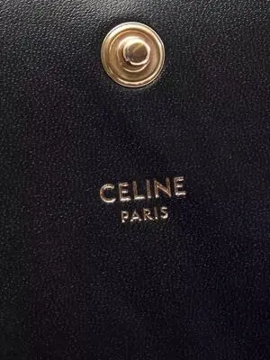 Celine 2000-2026 Shiny Calfskin Triomphe Claude Shoulder Bag