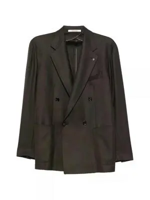 Tagliatore Notch-lapel Double-breasted Blazer - Brown