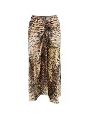 Isabel Marant Étoile Laren Ruched Midi Skirt