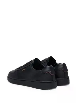 BOSS Logo Panelled Leather Sneakers