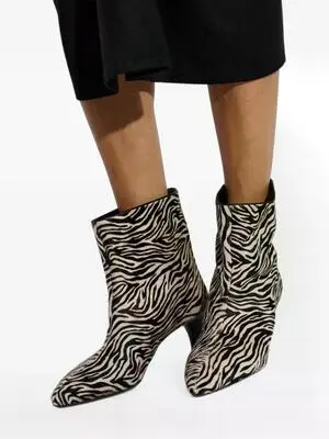 Isabel Marant Étoile Jiry Zebra-print Ankle Boots