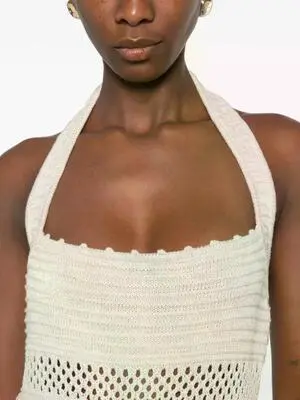 Retrofete Jaycee Crochet Halterneck Dress