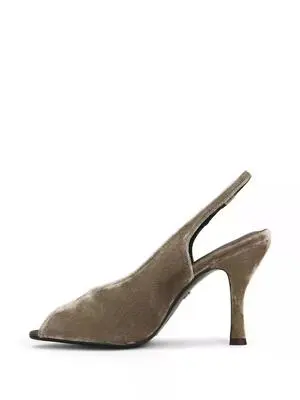 Lola Cruz Garbiette 95 Velvet Peep-toe Pumps