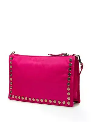 Prada 2017 Tessuto Studded Etiquette Shoulder Bag
