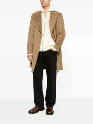 Tagliatore Notch-lapel Double-breasted Coat - Neutrals
