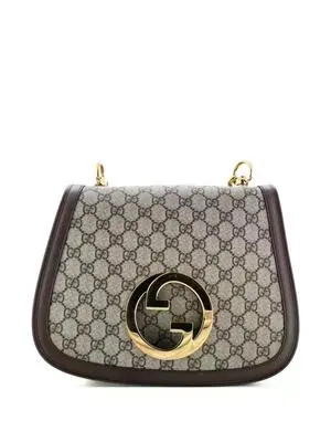 Gucci Blondie Nm Top Handle Bag Gg Coated Canvas Medium Satchel - Brown