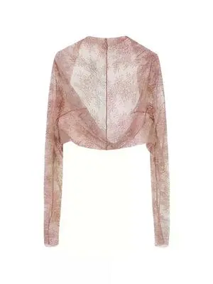 Alberta Ferretti Lace Cropped Jacket