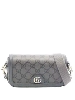 Gucci 2000-2015 Super Mini Gg Supreme Ophidia Crossbody Bag - Grey
