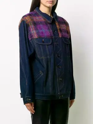 Natasha Zinko Check Plaid Denim Jacket
